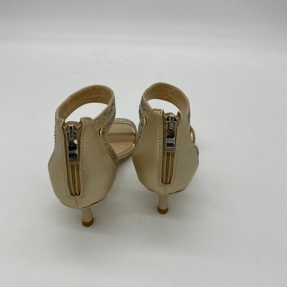 XYD | Shoes | Xyd Open Toe Low Heel Rhinestone Sandals Ankle | Poshmark